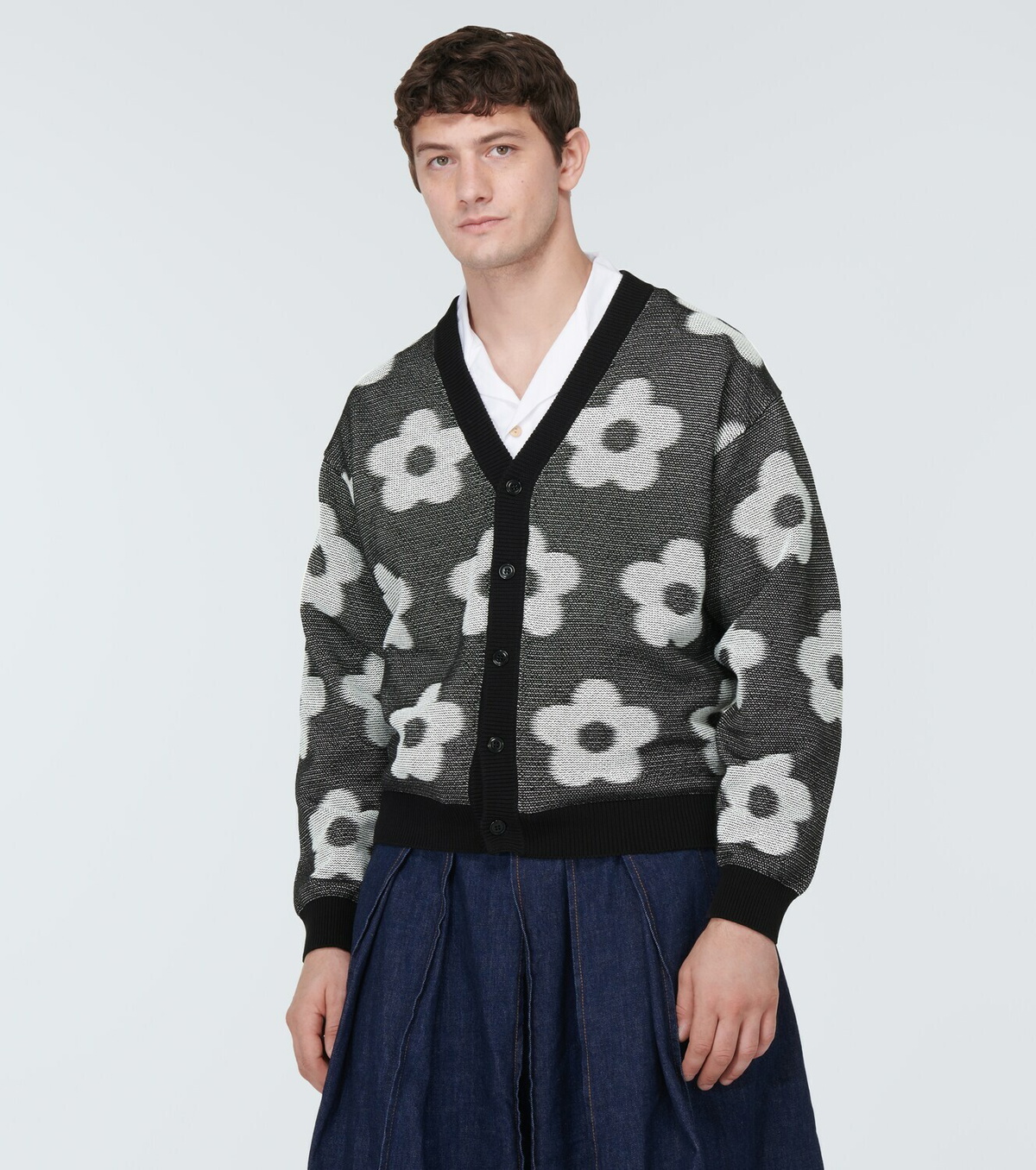 Kenzo Flower Spot cotton jacquard cardigan Kenzo