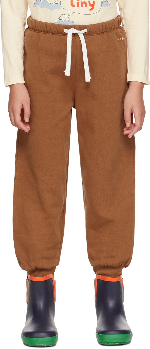 TINYCOTTONS Kids Brown 'Tiny' Sweatpants TINYCOTTONS