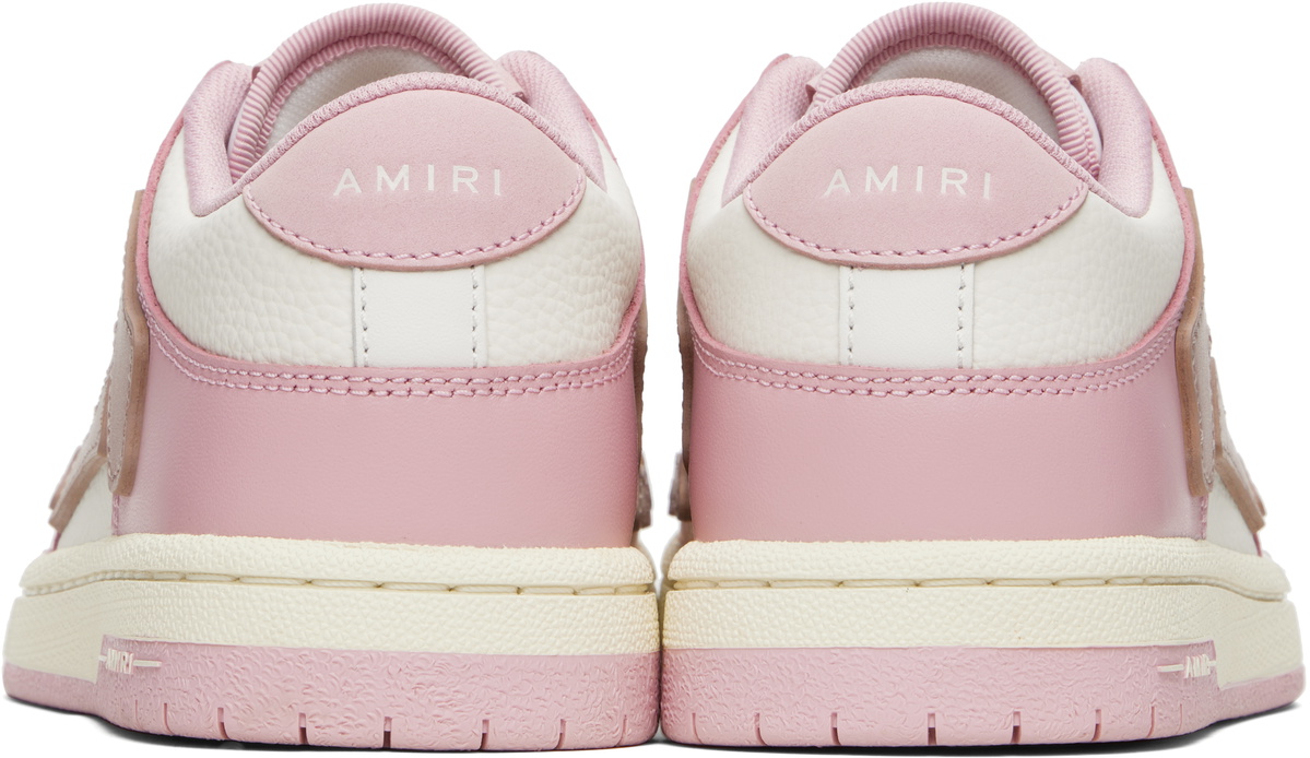 AMIRI Pink & White Skel-Top Low Sneakers Amiri