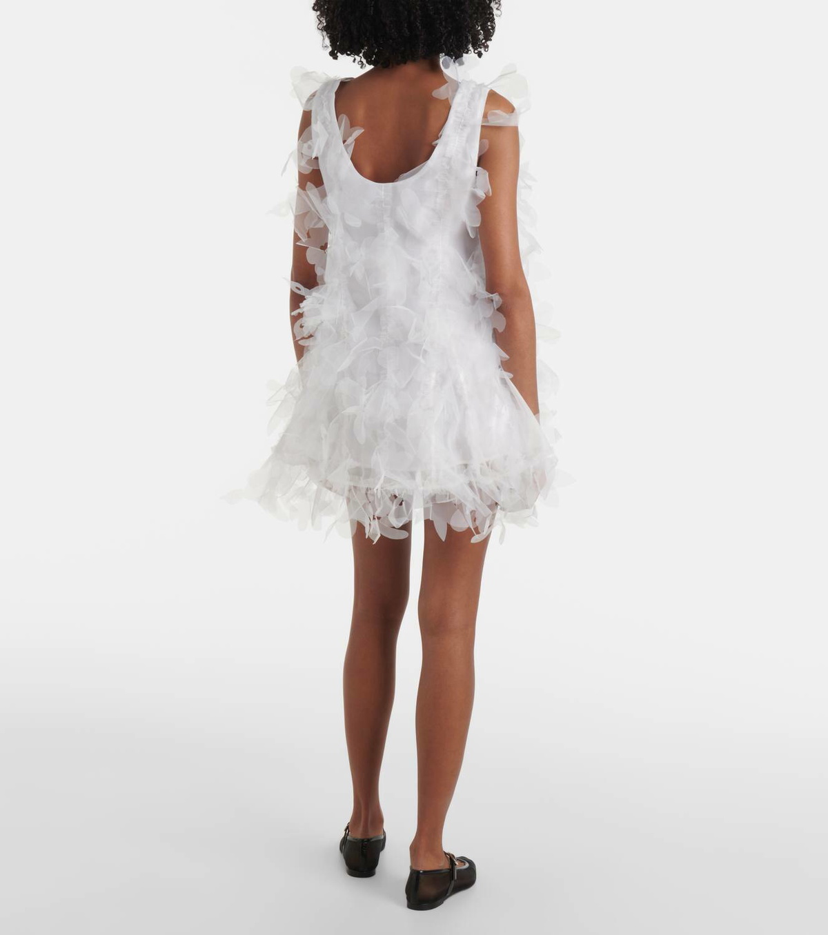 Susan Fang Floral-appliqué tulle minidress Susan Fang