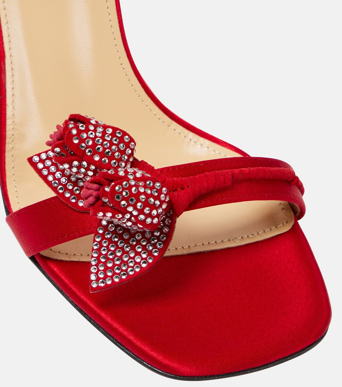 Mach & Mach Wonder Tulip embellished satin sandals MACH & MACH