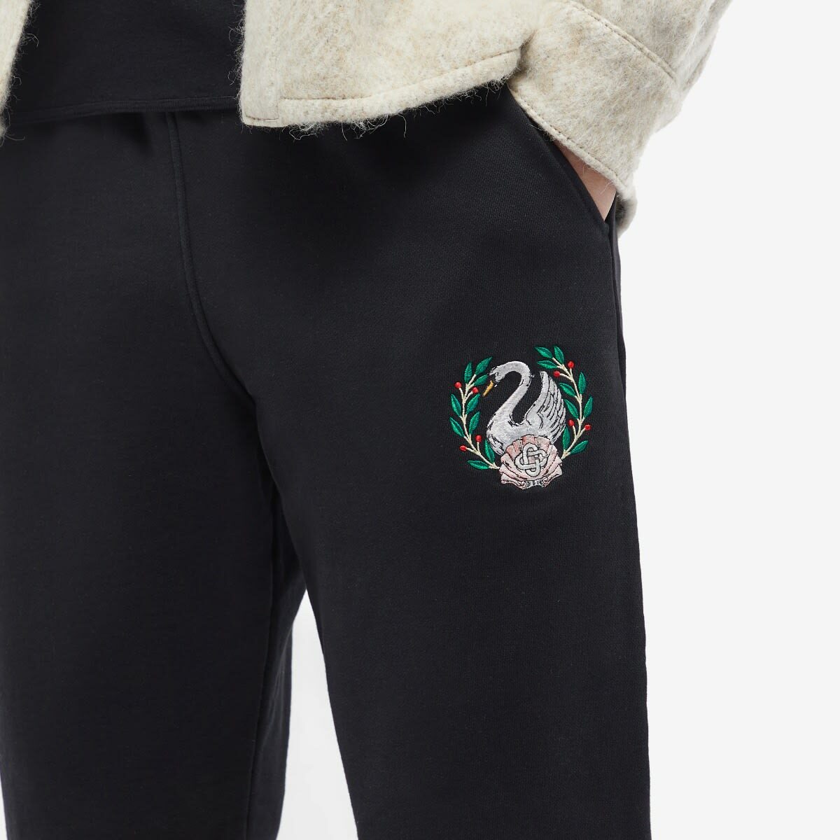 Casablanca Men's Swan Logo Sweat Pant in Black Casablanca