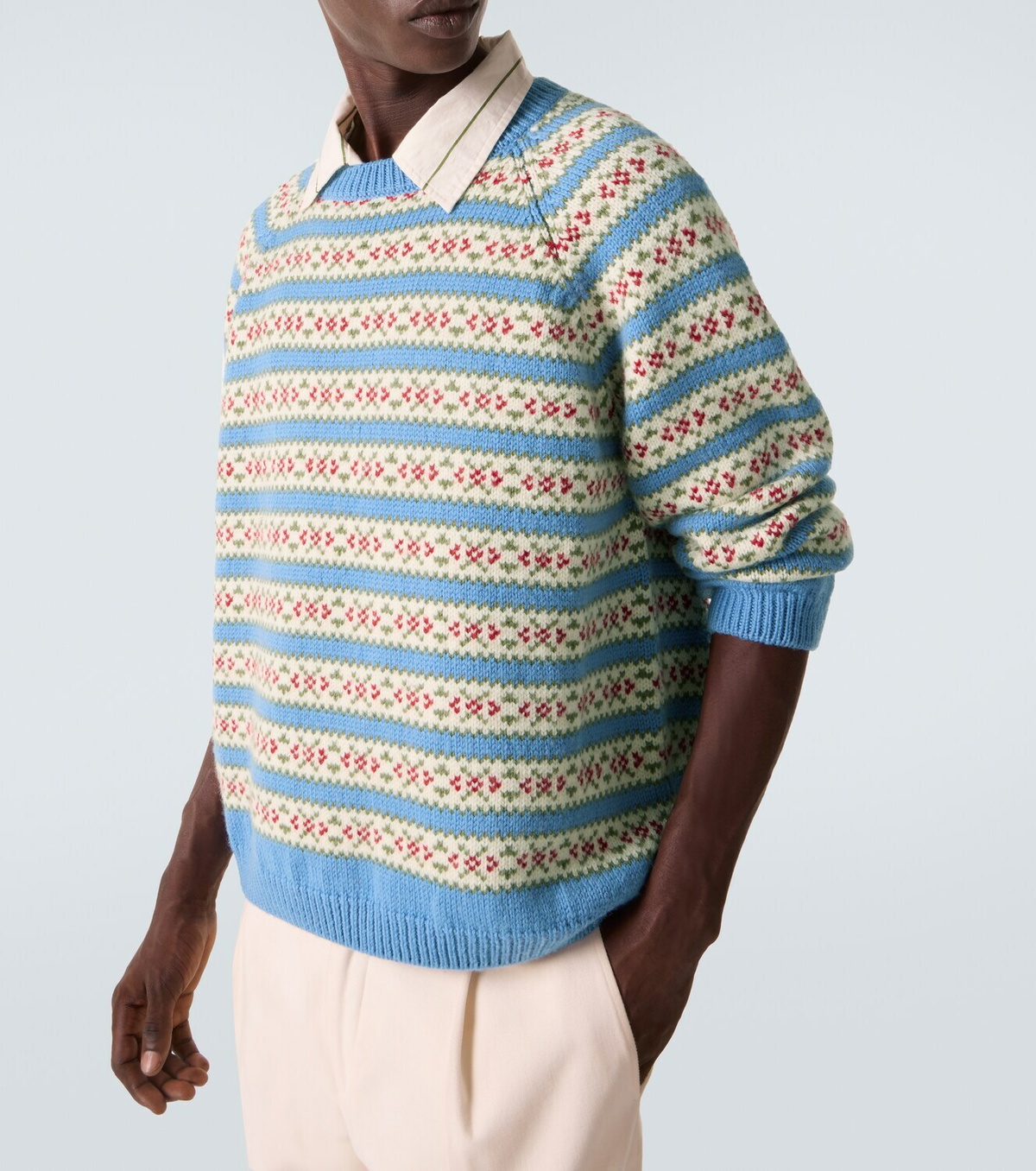 Bode Wedgewood virgin wool sweater Bode