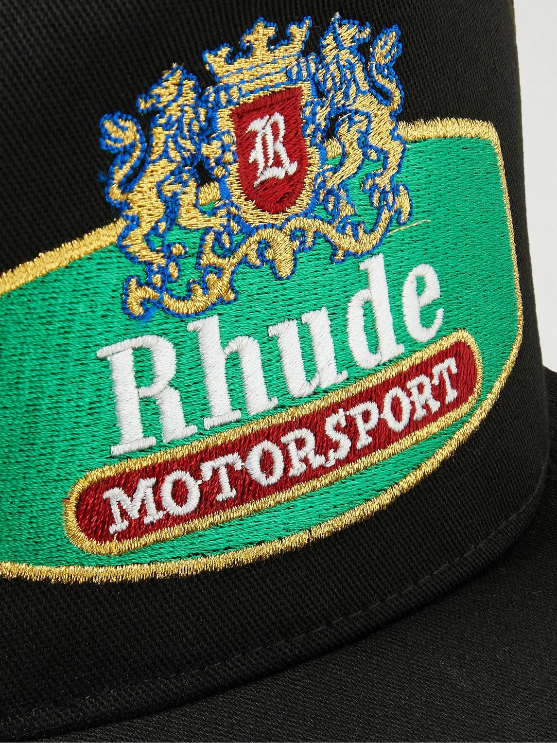 Rhude - Racing Crest Logo-Embroidered Twill Trucker Cap Rhude