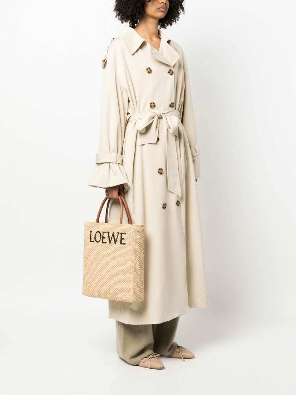 LOEWE - Logo Raffia Tote Bag Loewe