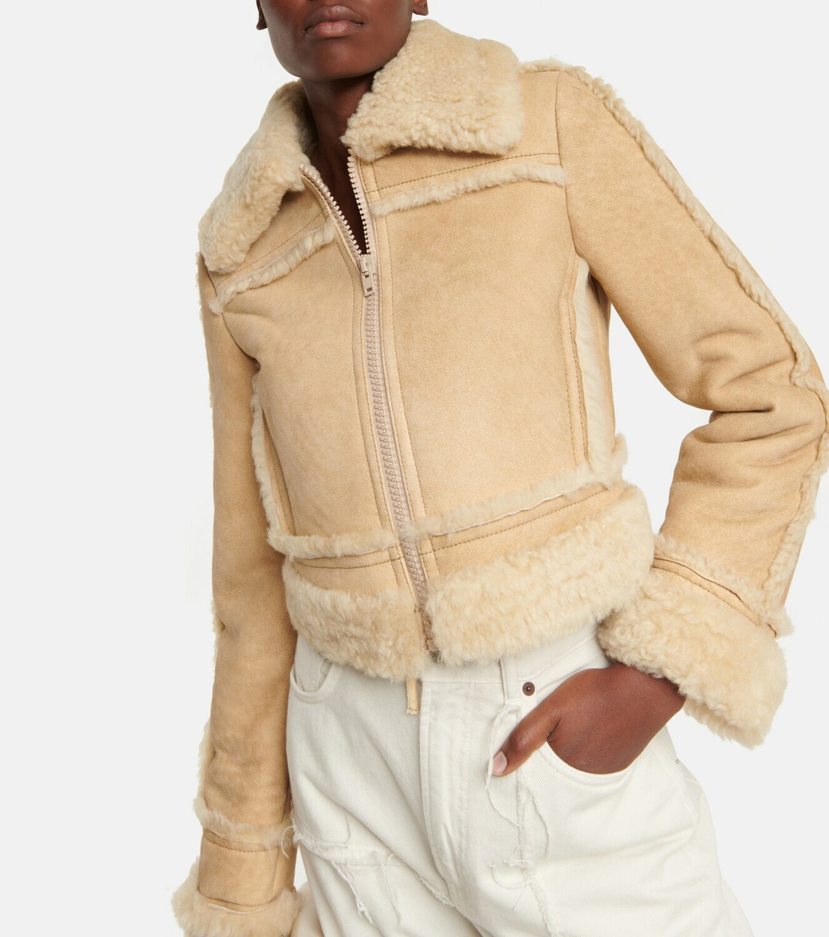 Acne Studios - Cropped shearling jacket Acne Studios