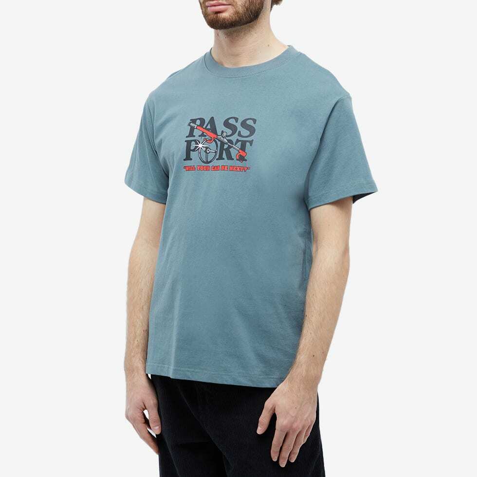 Pass~Port Men's Lock~Up T-Shirt in Alpine Blue Pass~Port