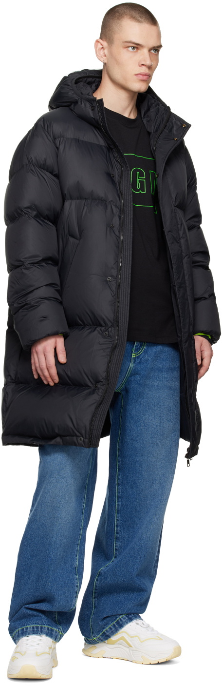 MSGM Black Maxi Down Jacket MSGM