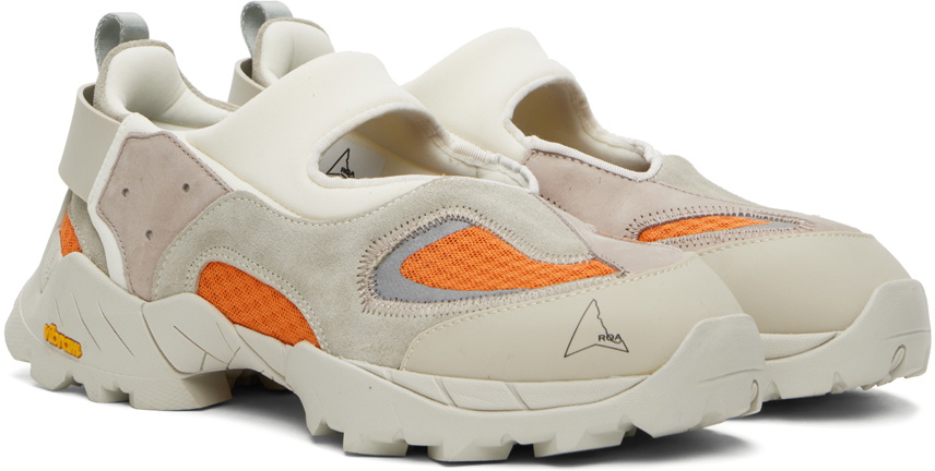 ROA Off-White & Orange Rozes Sneakers ROA