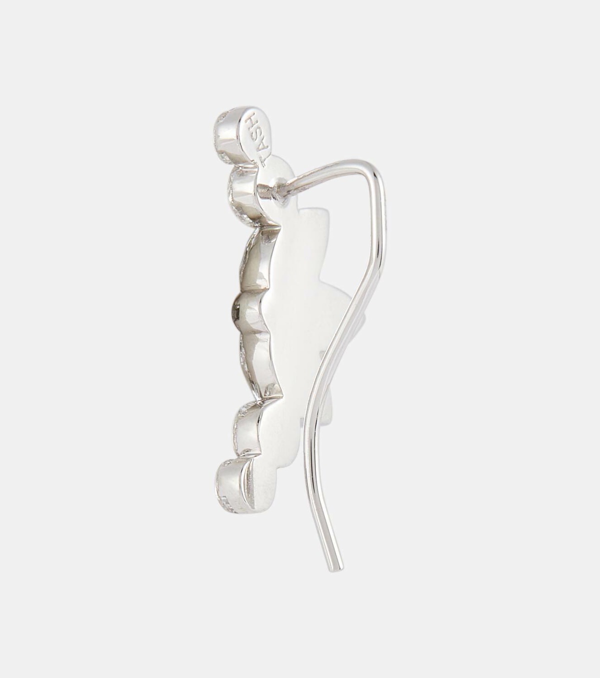 Maria Tash Invisible Diamond Lotus 18kt white gold ear crawler with ...