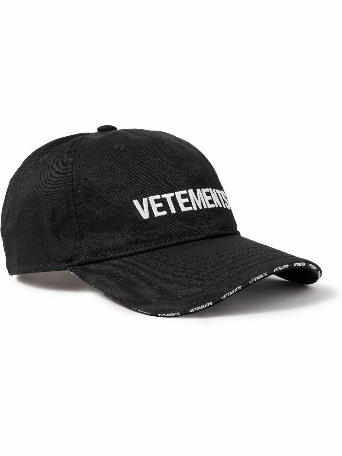 VETEMENTS - Logo-Embroidered Cotton-Twill Baseball Cap Vetements