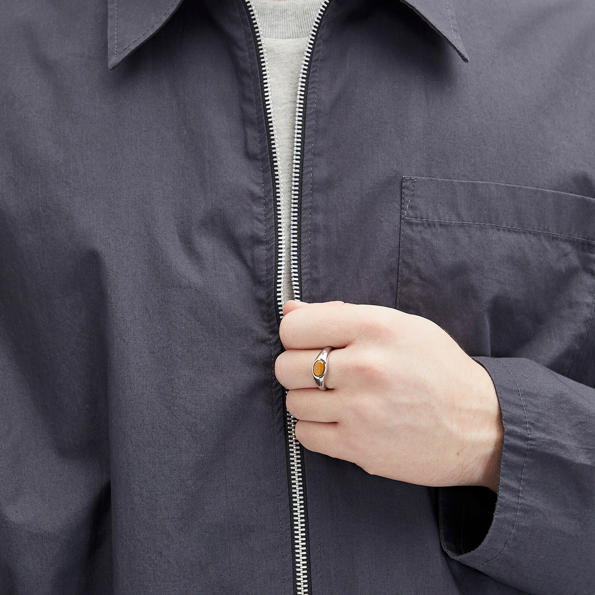 Tom Wood Men's Joe Ring in Tiger Eye Tom Wood