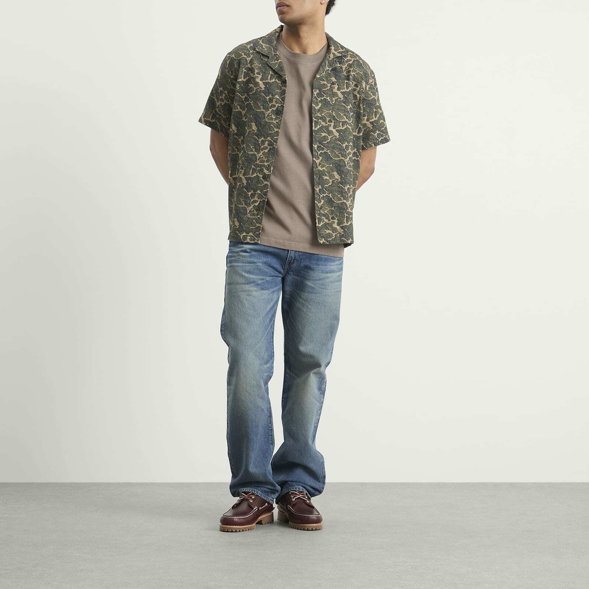 Kestin Men's Landscape Print Crammond Shirt in Olive Kestin Hare