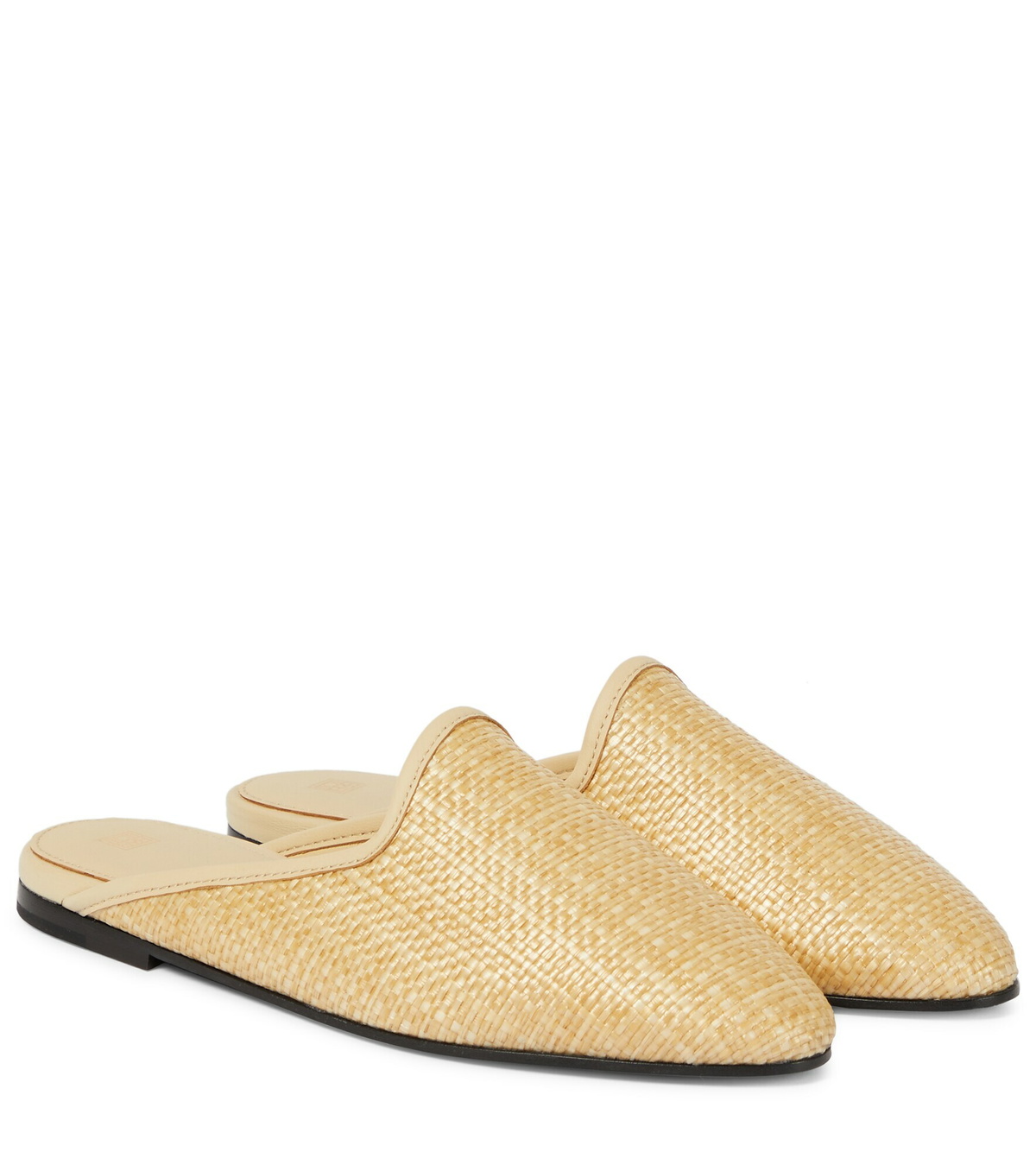 Toteme - Raffia-effect slippers Toteme