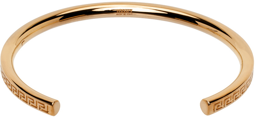 Versace Gold Greek Key Cuff Bracelet Versace