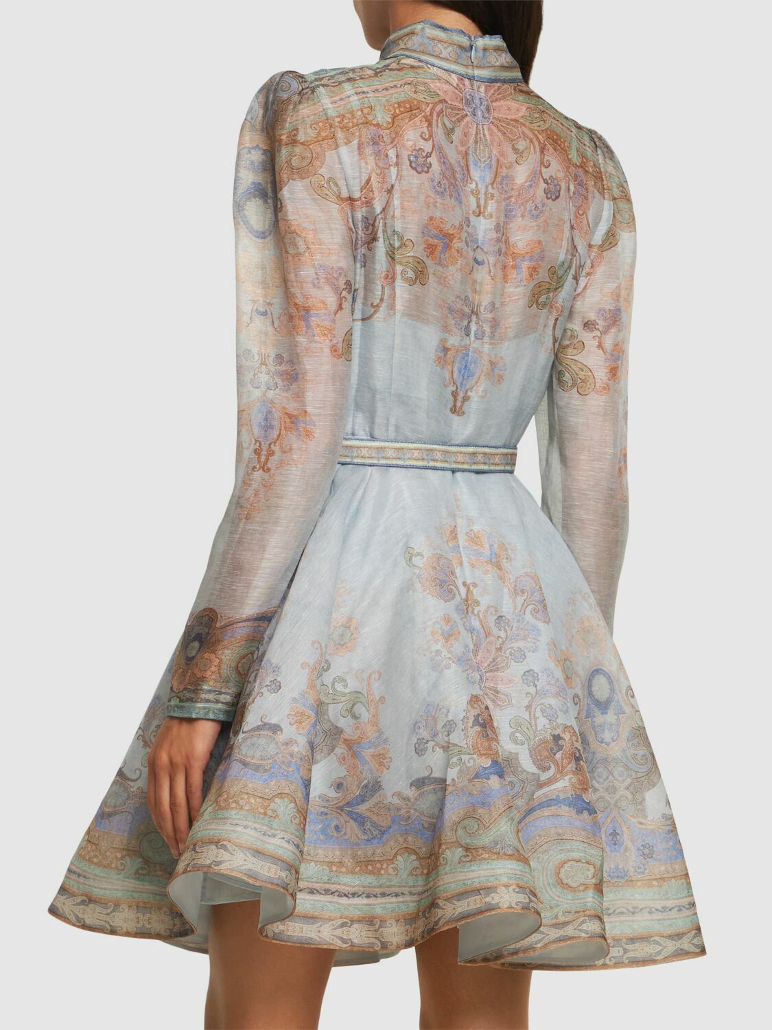 ZIMMERMANN Eden Linen & Silk Organza Mini Dress Zimmermann