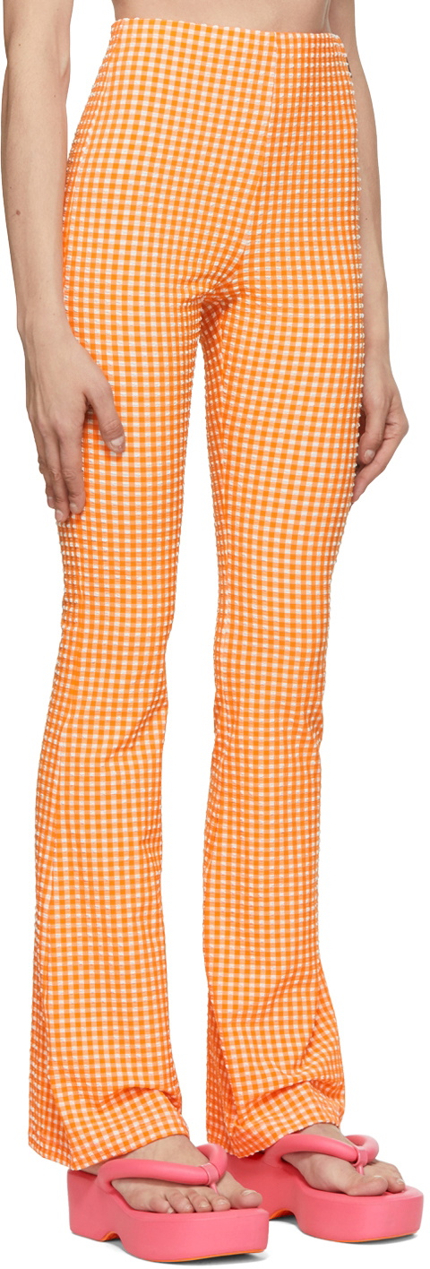 MSGM Orange Polyester Trousers MSGM