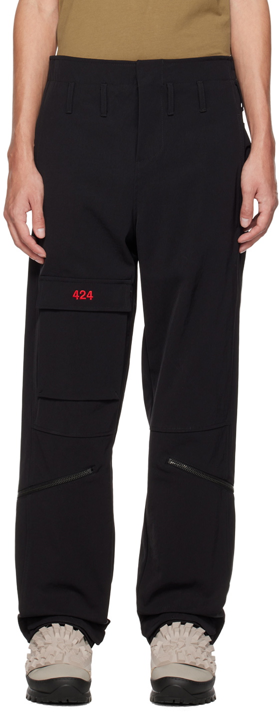 424 Black Utility Cargo Pants 424