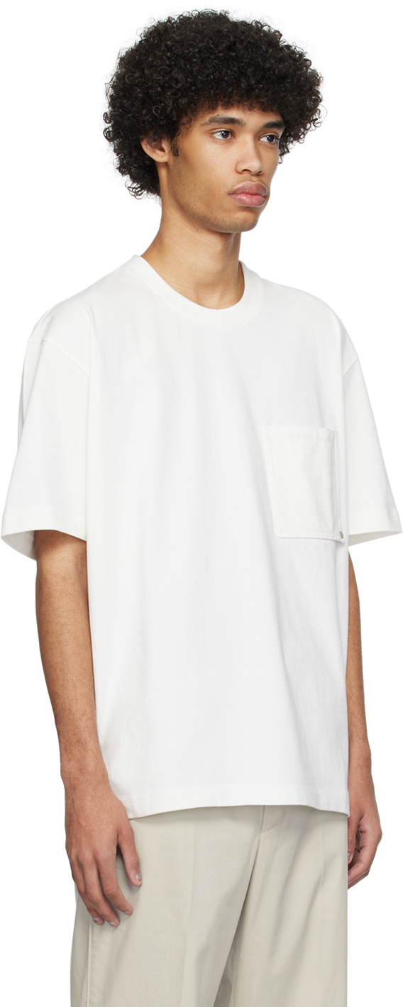 Solid Homme White Pocket T-Shirt Solid Homme