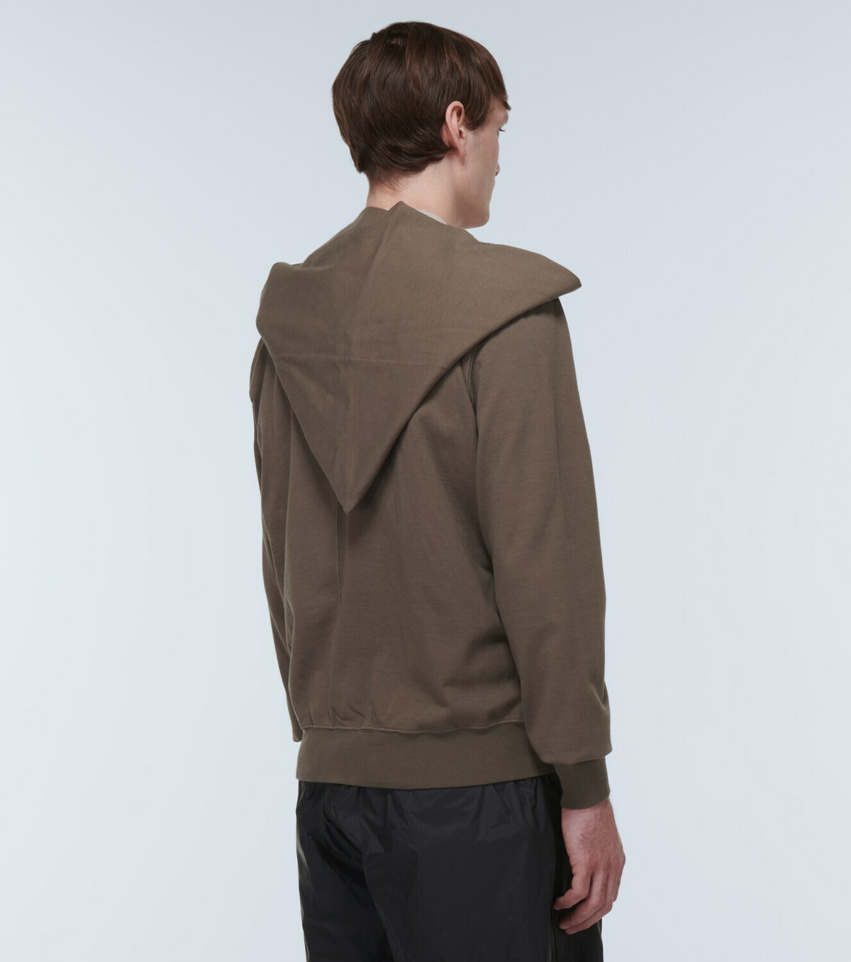 DRKSHDW by Rick Owens - Mountain asymmetric cotton hoodie Rick Owens ...
