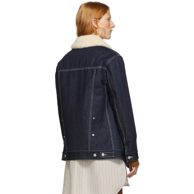 Chloe Blue Quilted Denim Jacket Chloe