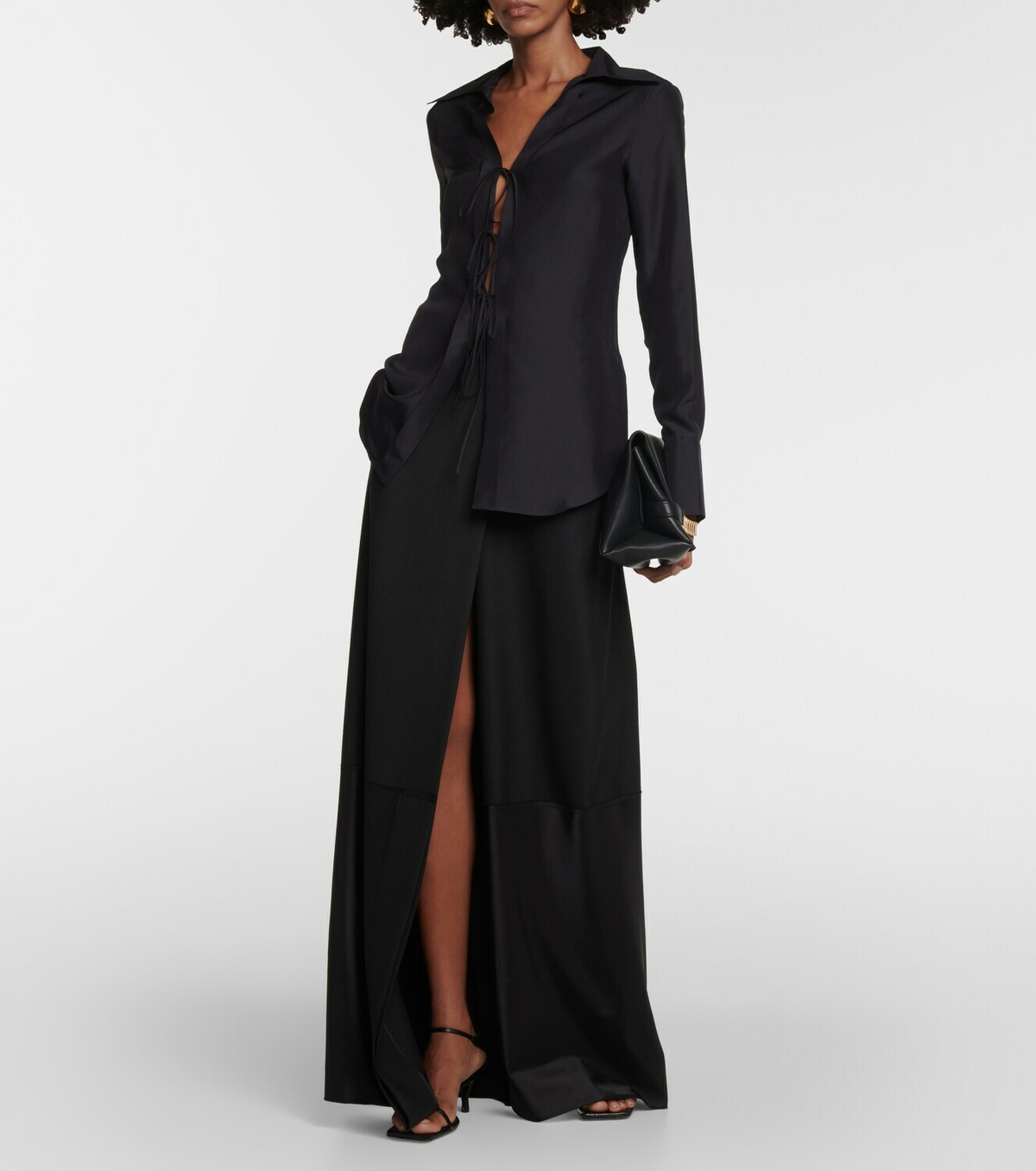 Victoria Beckham High-rise wool-blend maxi skirt Victoria Beckham