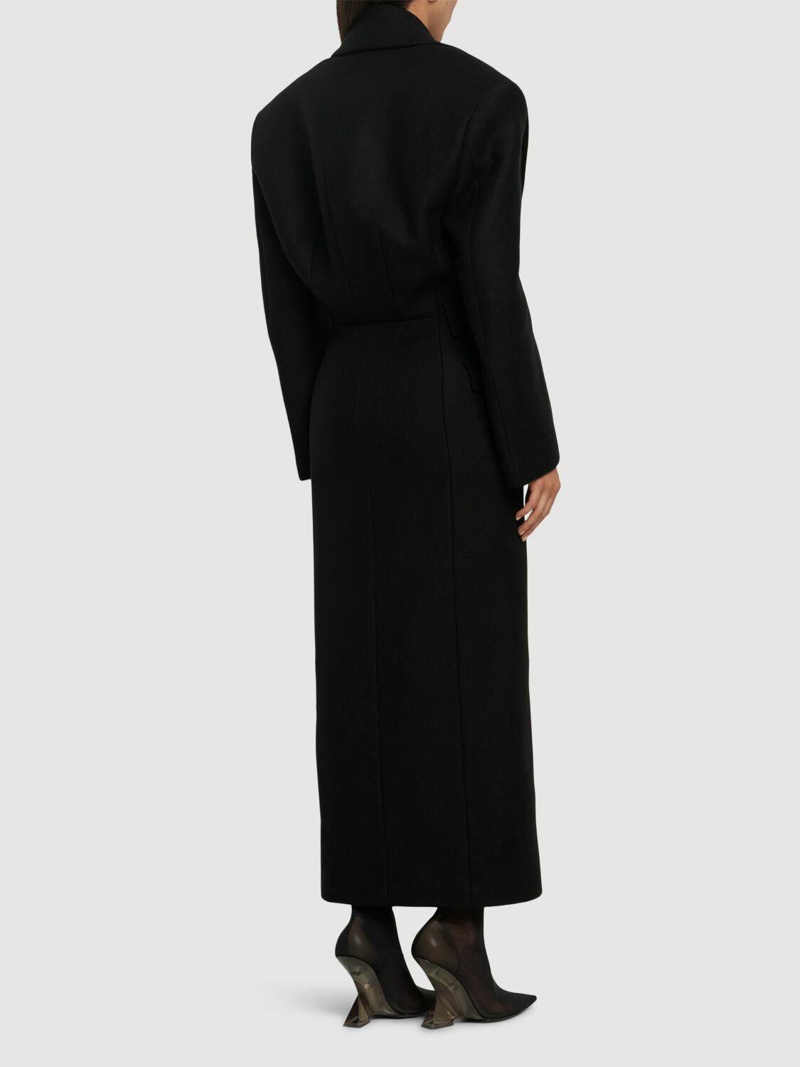 THE ATTICO Buttoned Long Coat The Attico