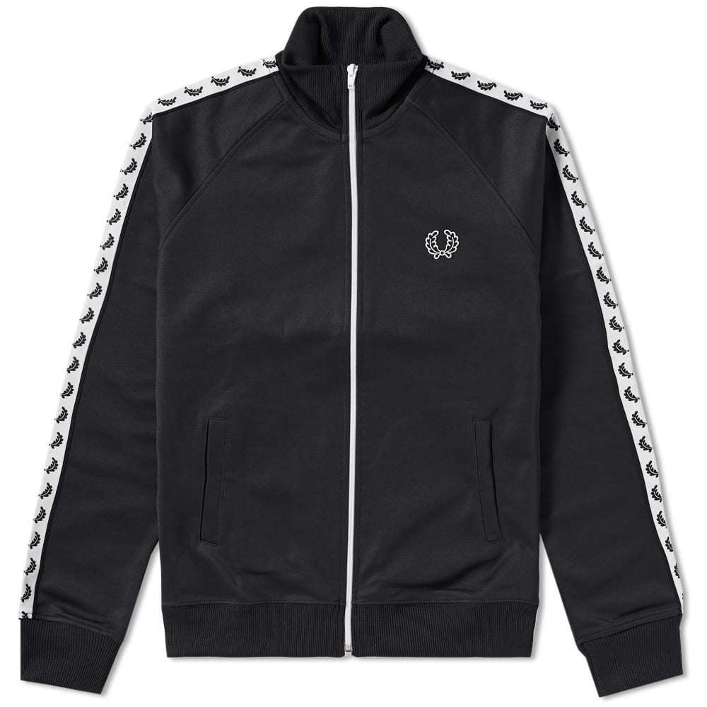Fred Perry Laurel Taped Track Jacket Black Fred Perry
