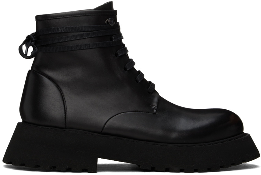 Marsèll Black Micarro Lace-Up Ankle Boots Marsèll