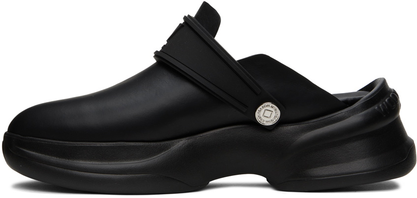 Wooyoungmi Black Embossed Clogs Wooyoungmi