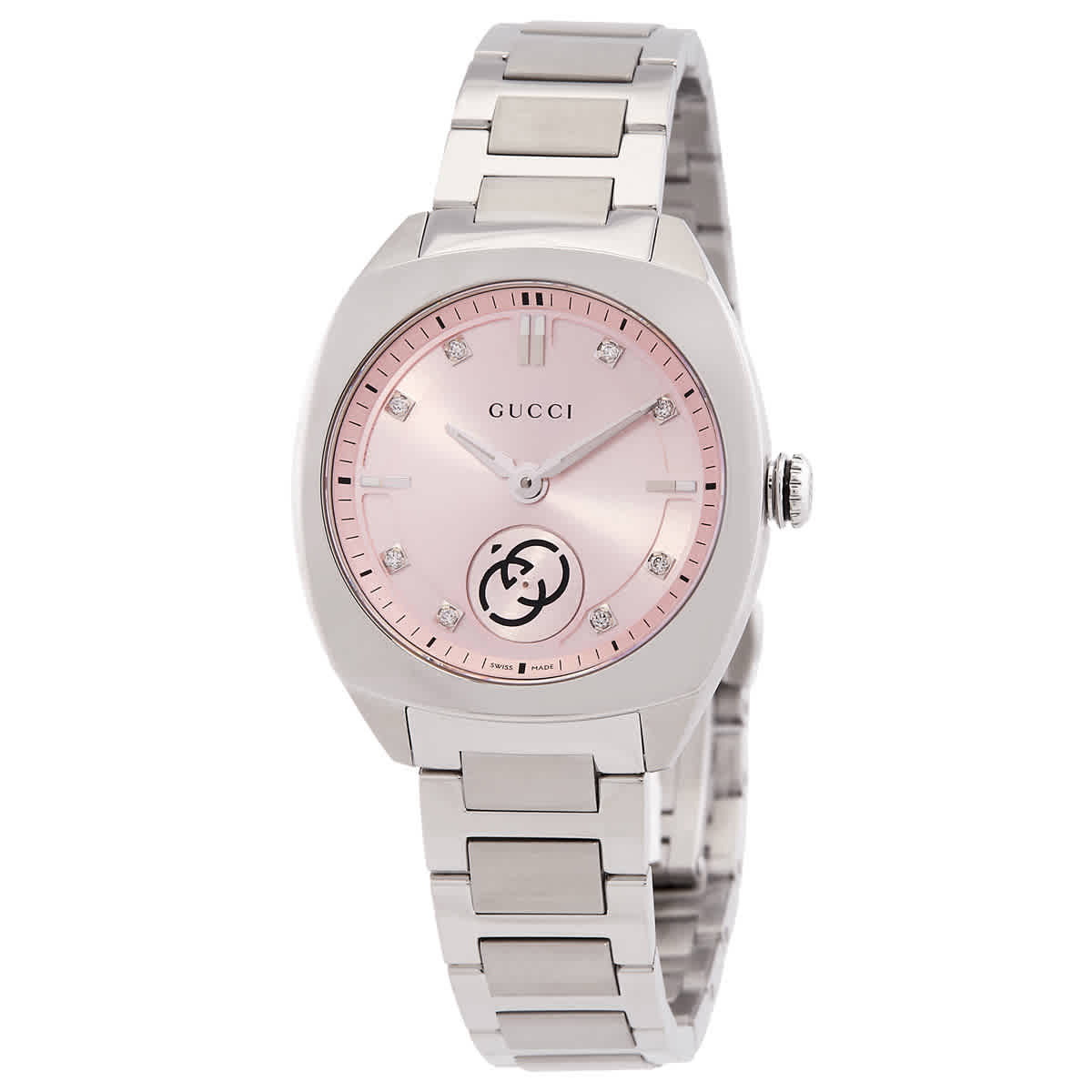 Gucci Interlocking G Quartz Pink Dial Ladies Watch YA142511 Gucci