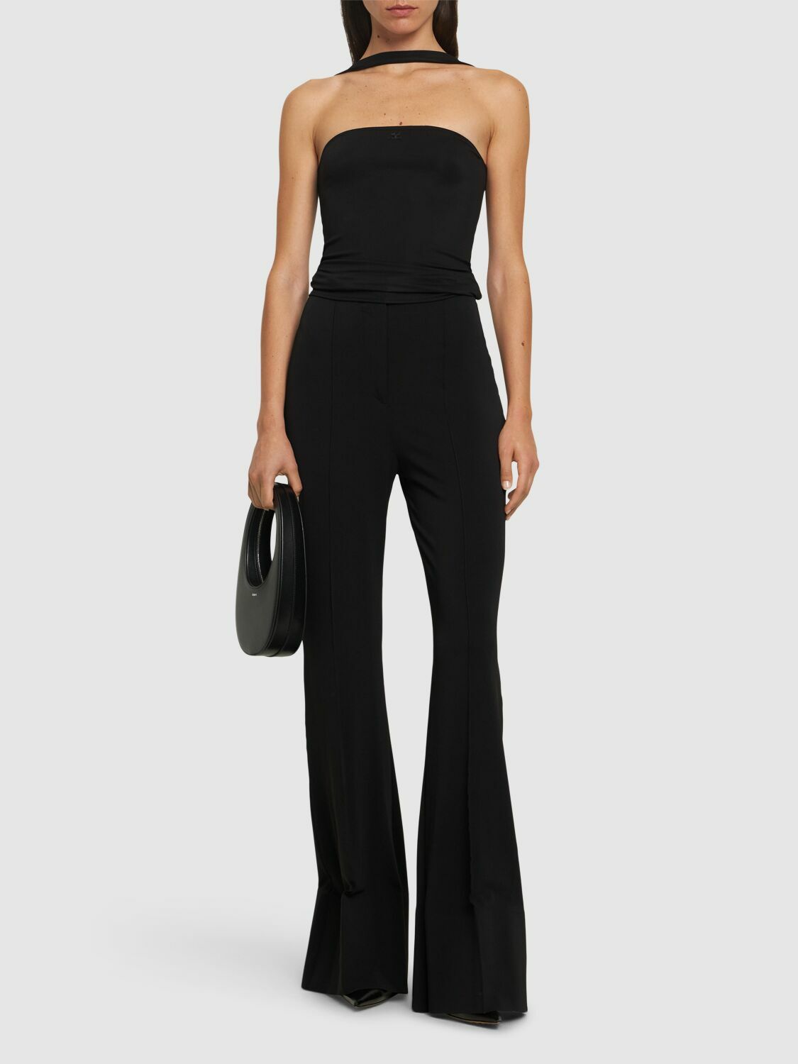 COURREGES Hyperbole Crepe Jersey Viscose Top Courreges