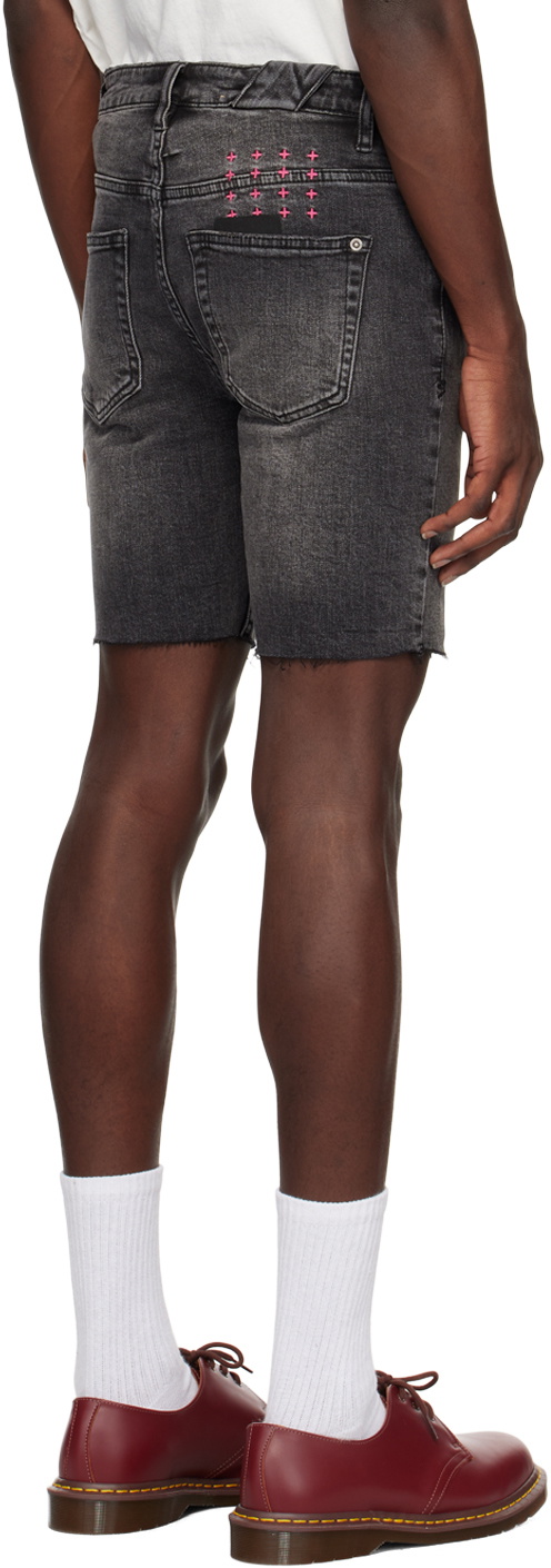 Ksubi Black Chopper Denim Shorts Ksubi