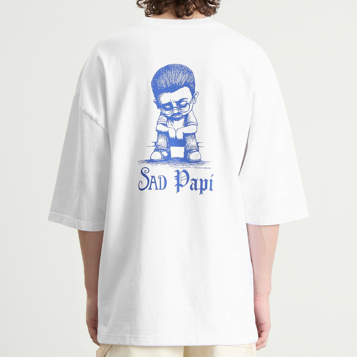 Willy Chavarria Men's Sad Papi T-Shirt in White Willy Chavarria