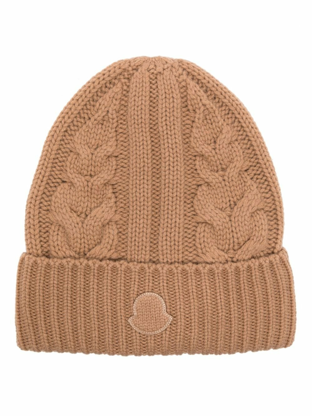 Moncler Brown Cable-Knit Cashmere Beanie Moncler