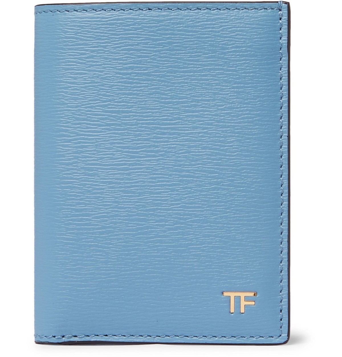 TOM FORD - Textured-Leather Bifold Cardholder - Blue TOM FORD