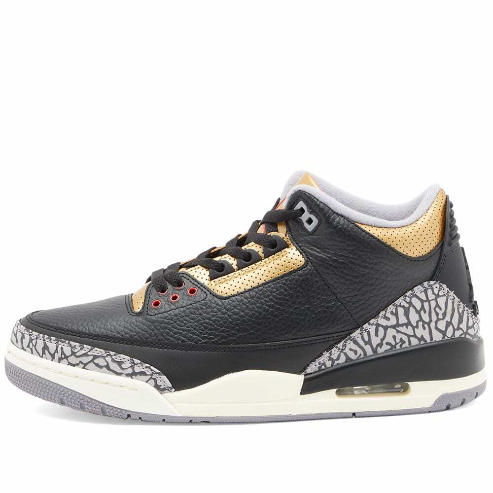 Air Jordan Men's 3 Retro W Sneakers in Black/Fire Red/Grey Nike Jordan ...