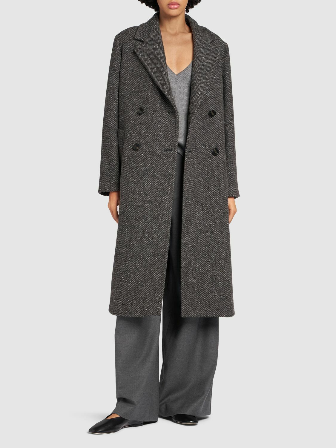 WEEKEND MAX MARA Corinto Double Breast Wool Tweed Coat Weekend Max Mara