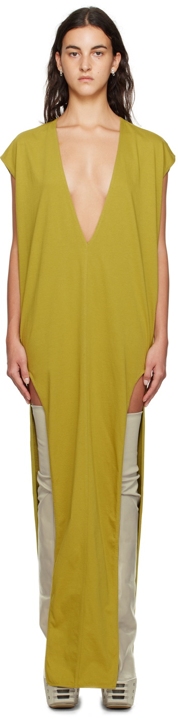 Rick Owens Yellow Arrowhead Maxi Dress Rick Owens