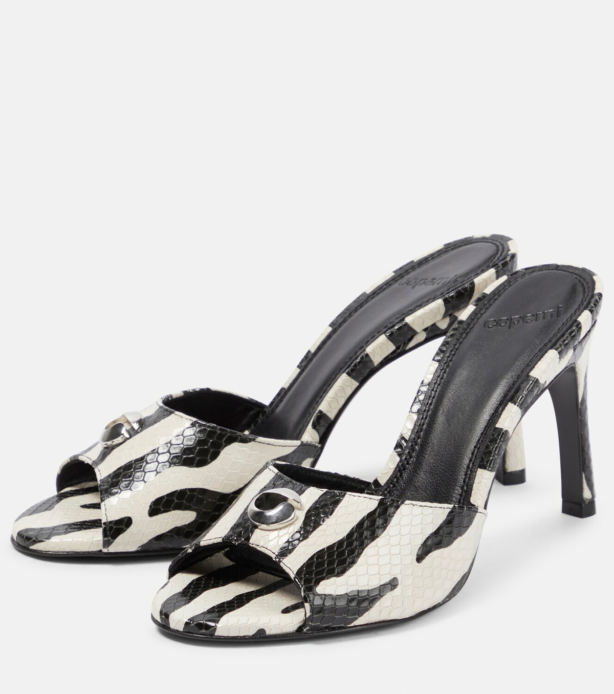 Coperni - Logo zebra-print leather mules Coperni