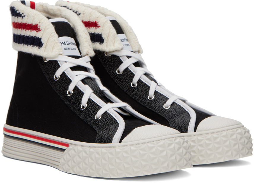 Thom Browne Black Collegiate High Top Sneakers Thom Browne