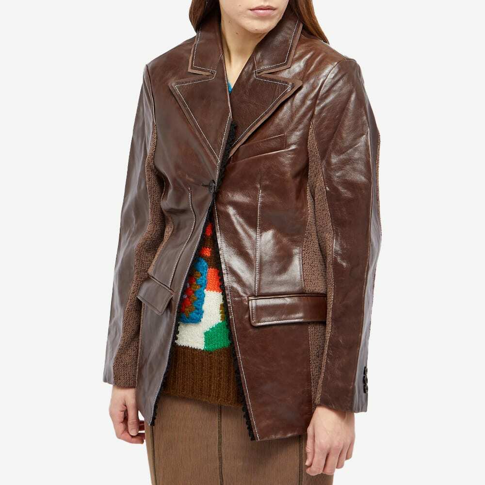 Andersson Bell Women's Leather Blazer Jacket in Brown Andersson Bell