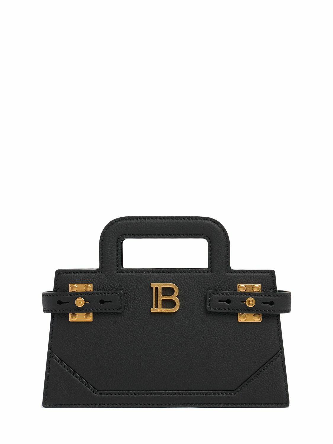 BALMAIN Small B-buzz Leather Top Handle Bag Balmain