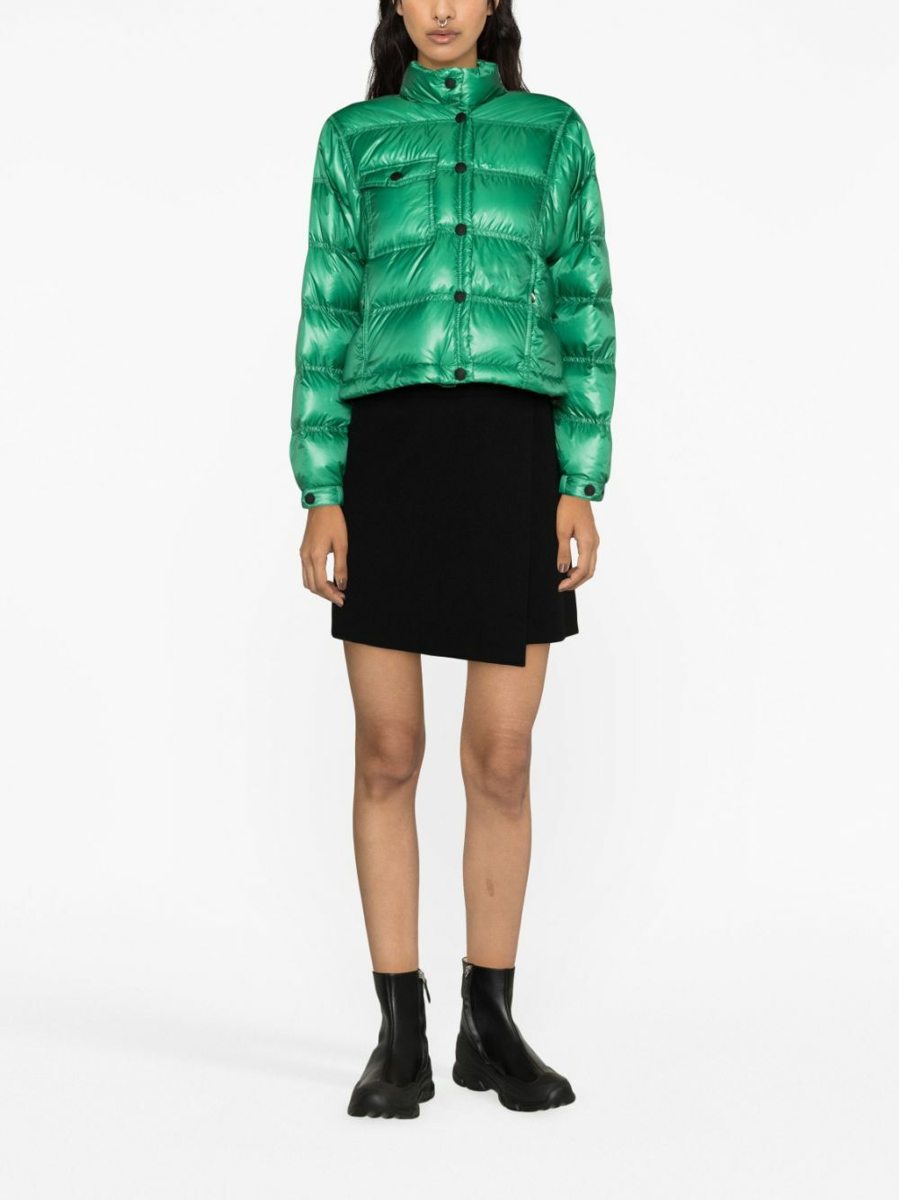 Moncler Green Anras Quilted Bomber Jacket Moncler