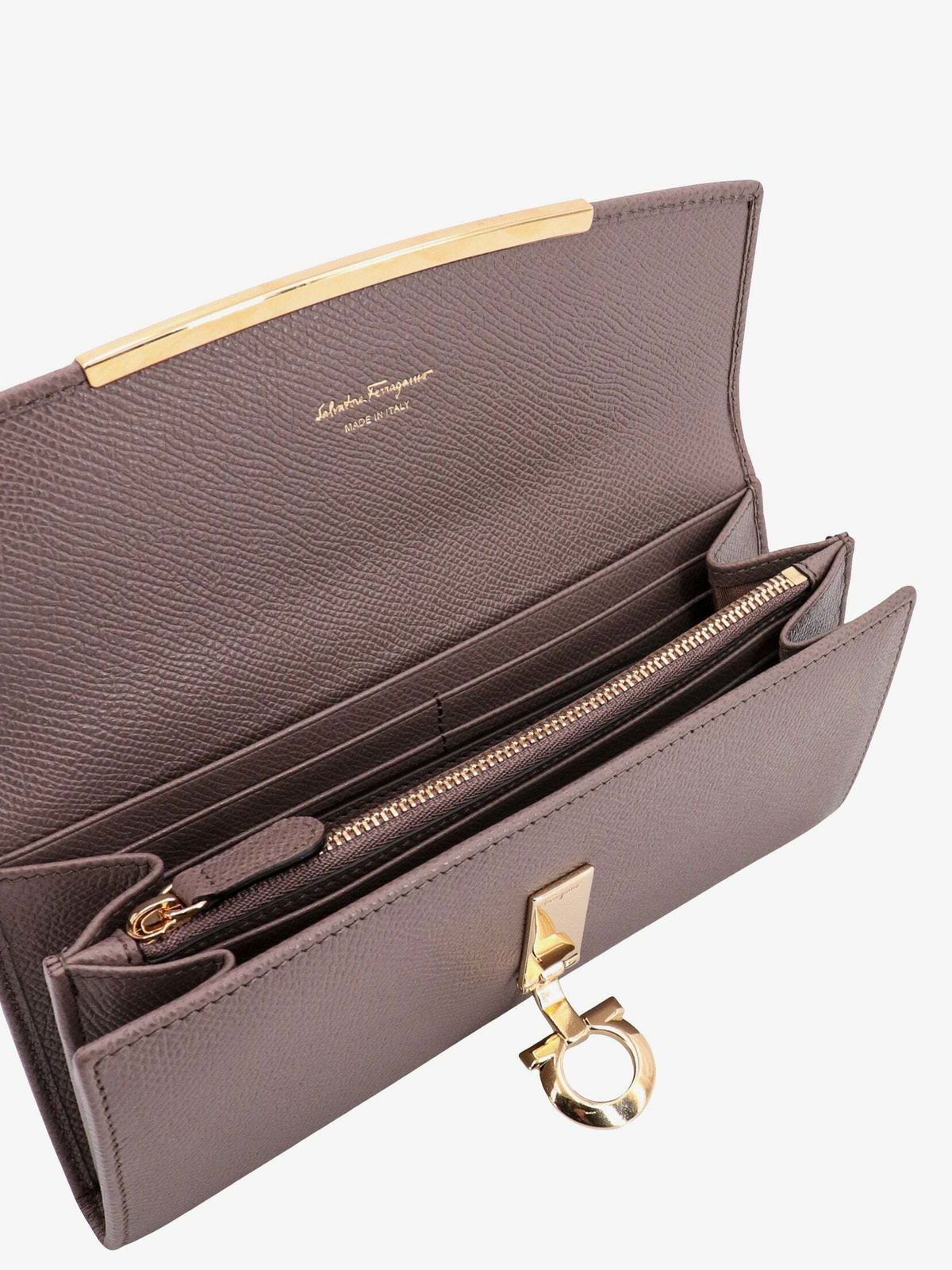 Ferragamo Wallet Beige Womens Salvatore Ferragamo