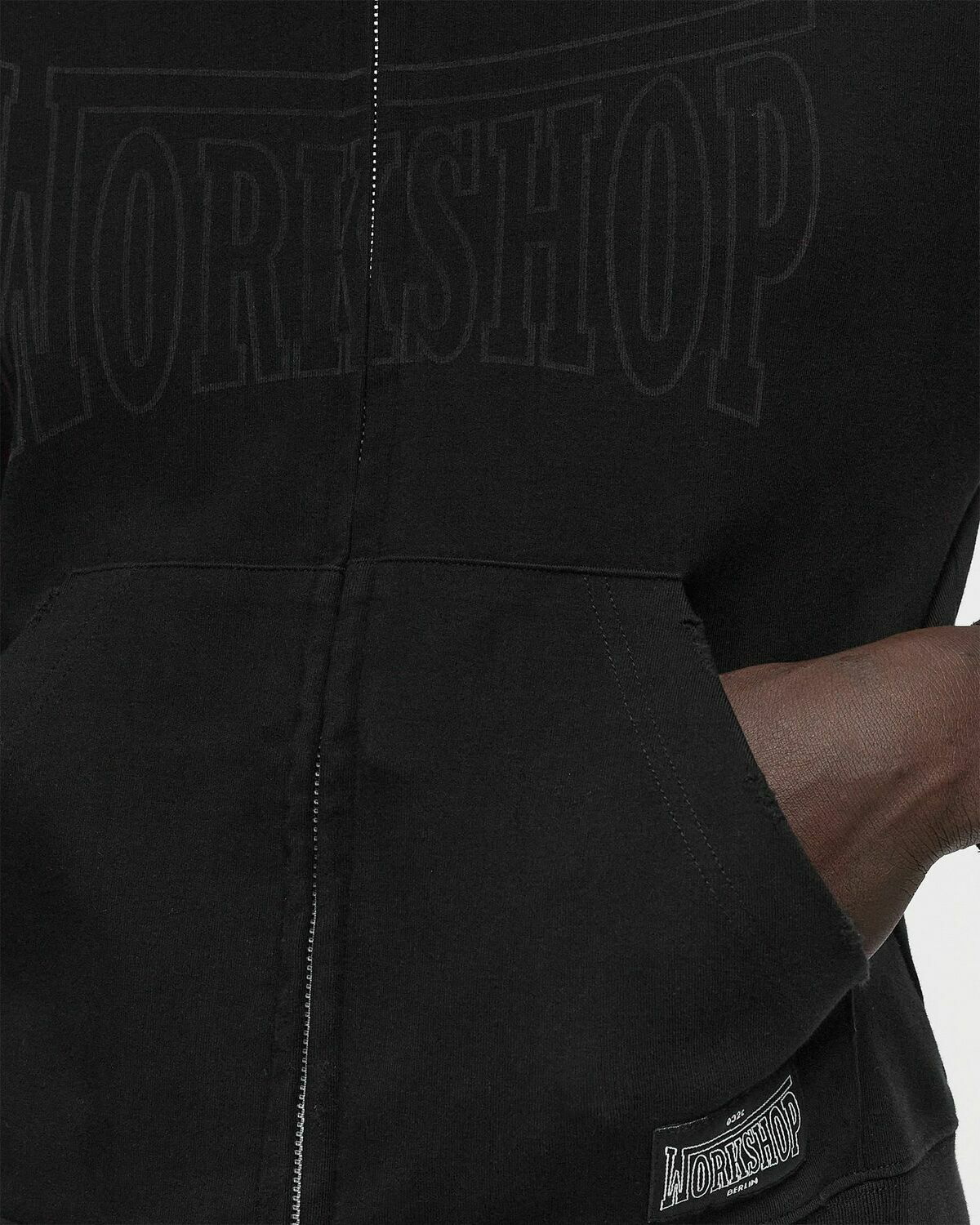 032c Victor Tight Zip Up Hoodie Black Hoodies/Zippers 032c