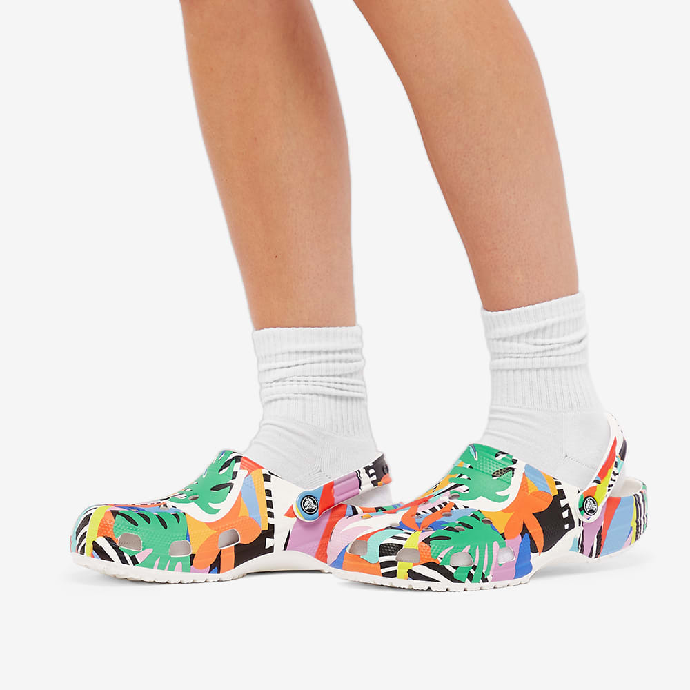 Crocs Women's Classic Retro Resort Clog in White/Multi Crocs