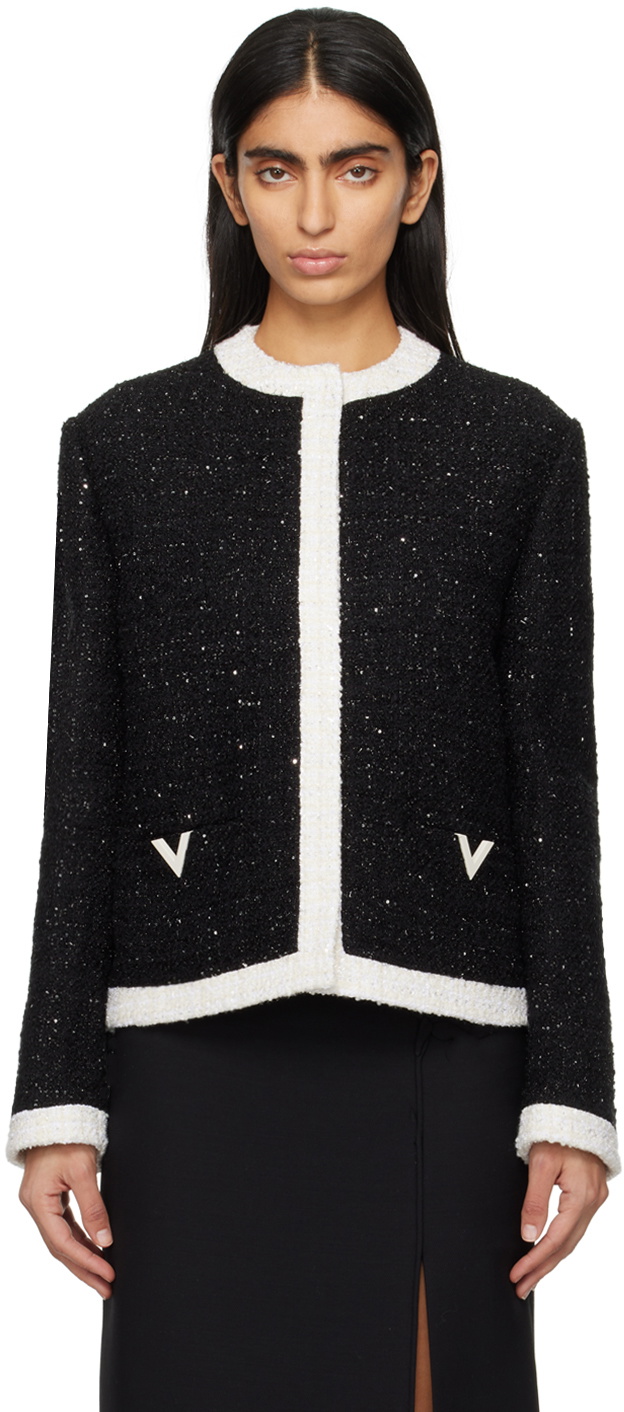 Valentino Black Metallic Jacket Valentino