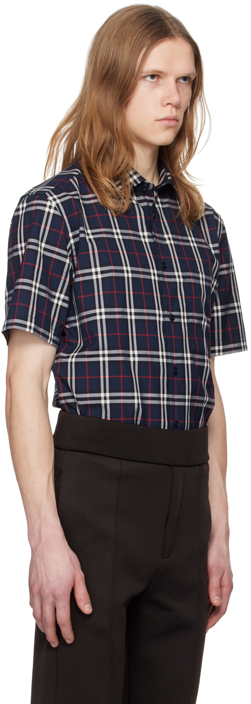 Burberry Blue Check Shirt Burberry