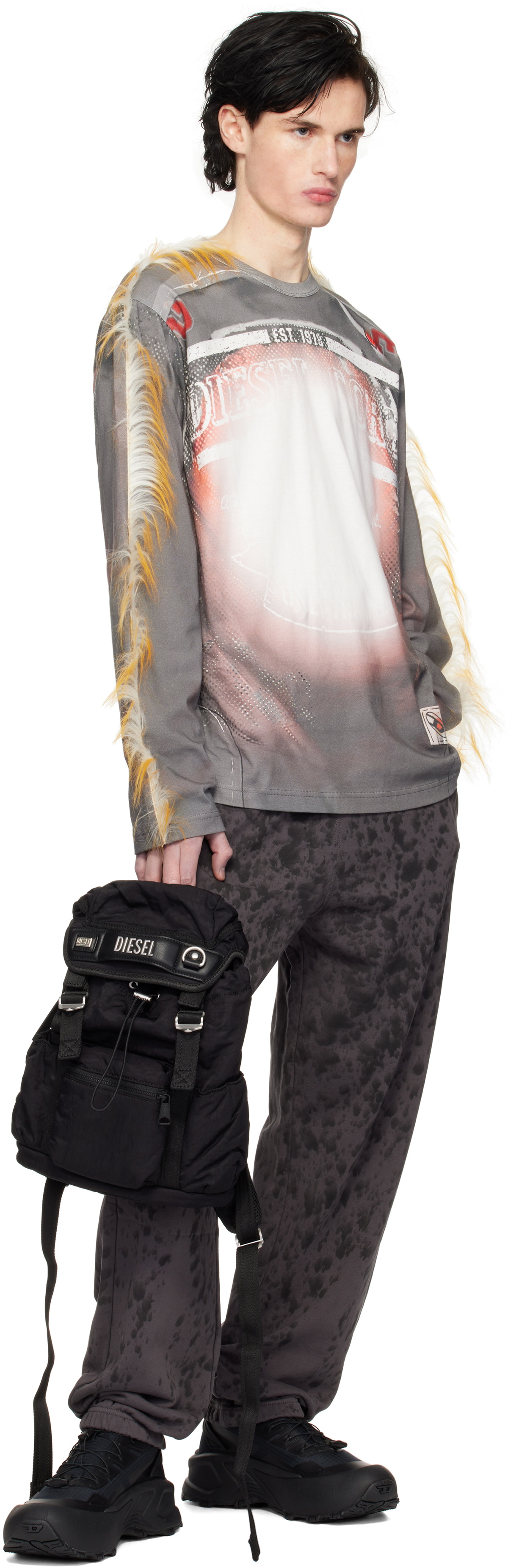 Diesel Black Logos S Backpack Diesel